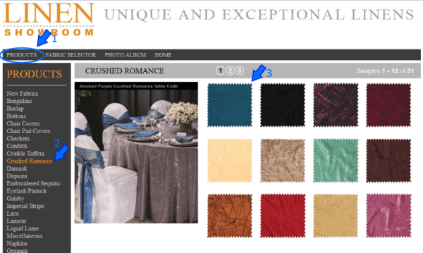 Linen Showroom Products - Castle Farms